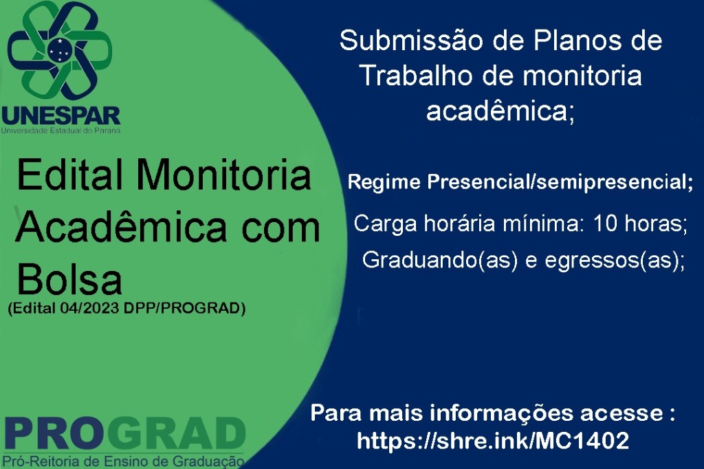 Monitoria Acadêmica — Pró-Reitoria de Ensino de Graduação - PROGRAD